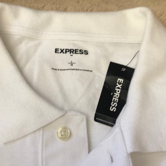Express | Shirts | Express Mens White Polo | Poshmark